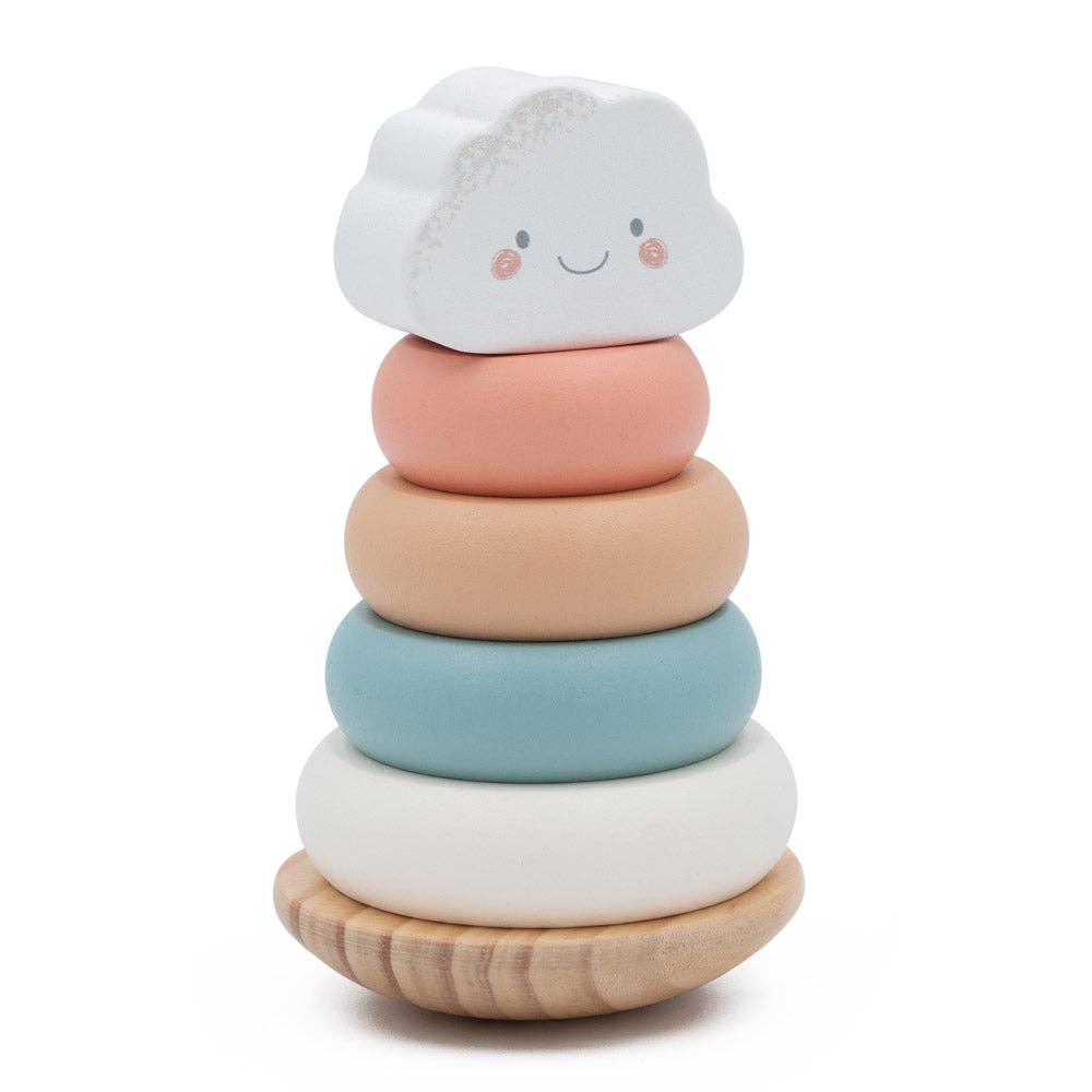 Cloud Wobbly Wooden Stacking Tower – The Little Baby Company